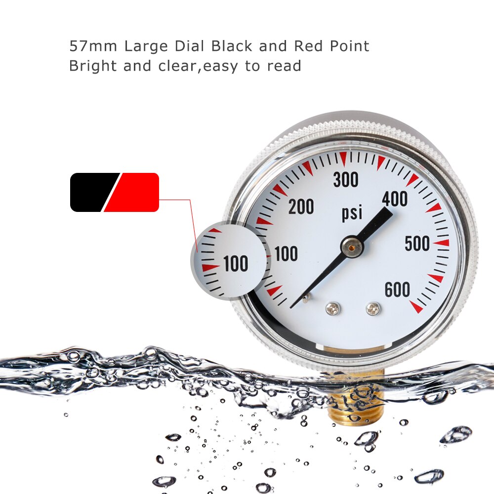 High Accuracy Radial Pressure Gauge 1/4 NPT Alloy ... – Grandado