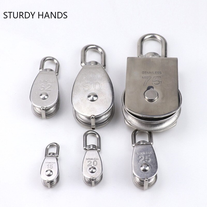 Stainless Steel Single Pulley Wire Rope Chain Trac... – Vicedeal