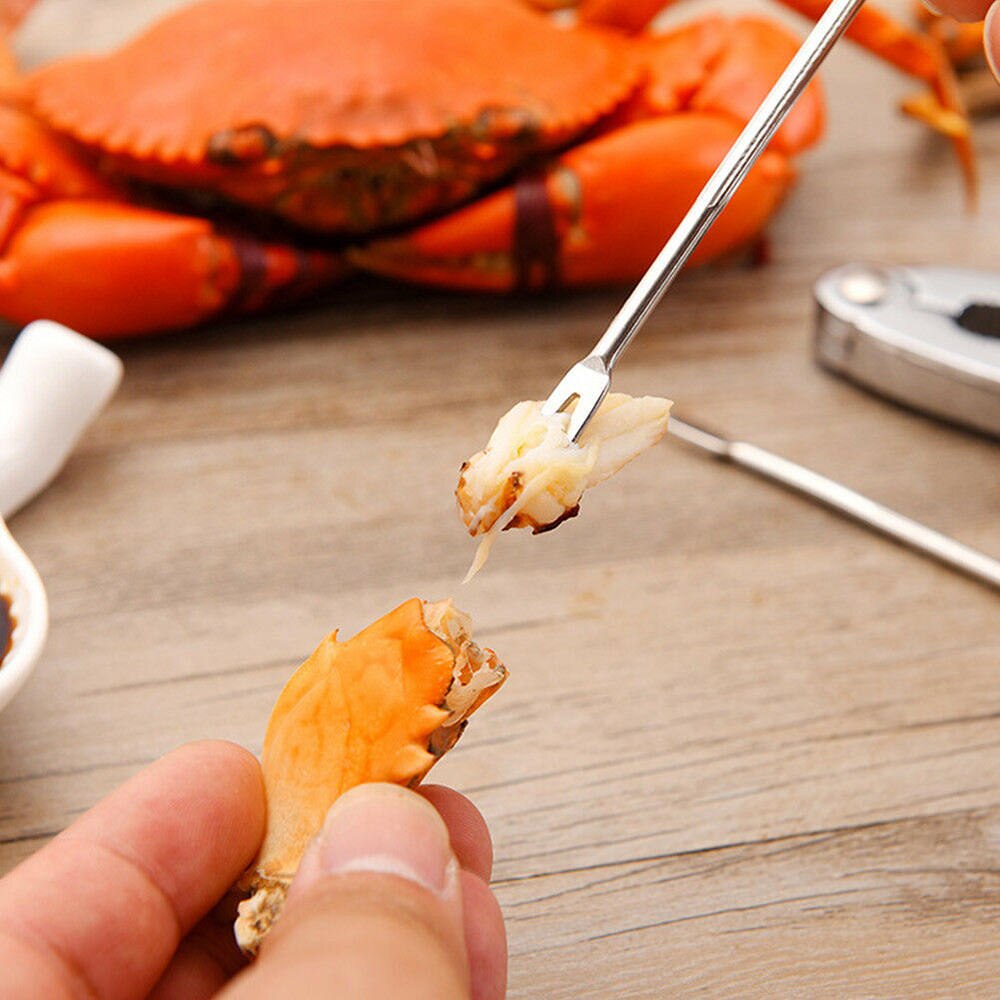 10pcs Stainless Steel Seafood Forks Lobster Crab L... – Grandado