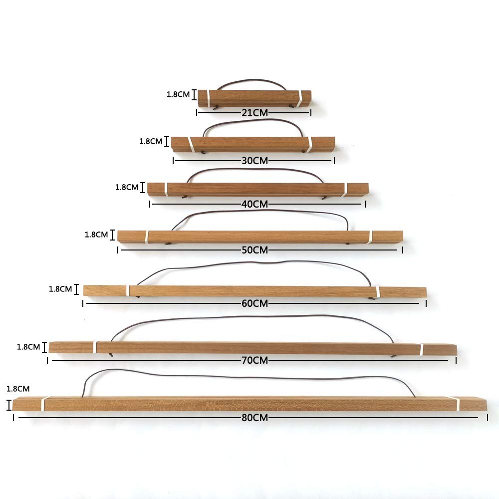 Magnetic Poster Hanger Frame Teak Wooden Hanger Fr... – Grandado