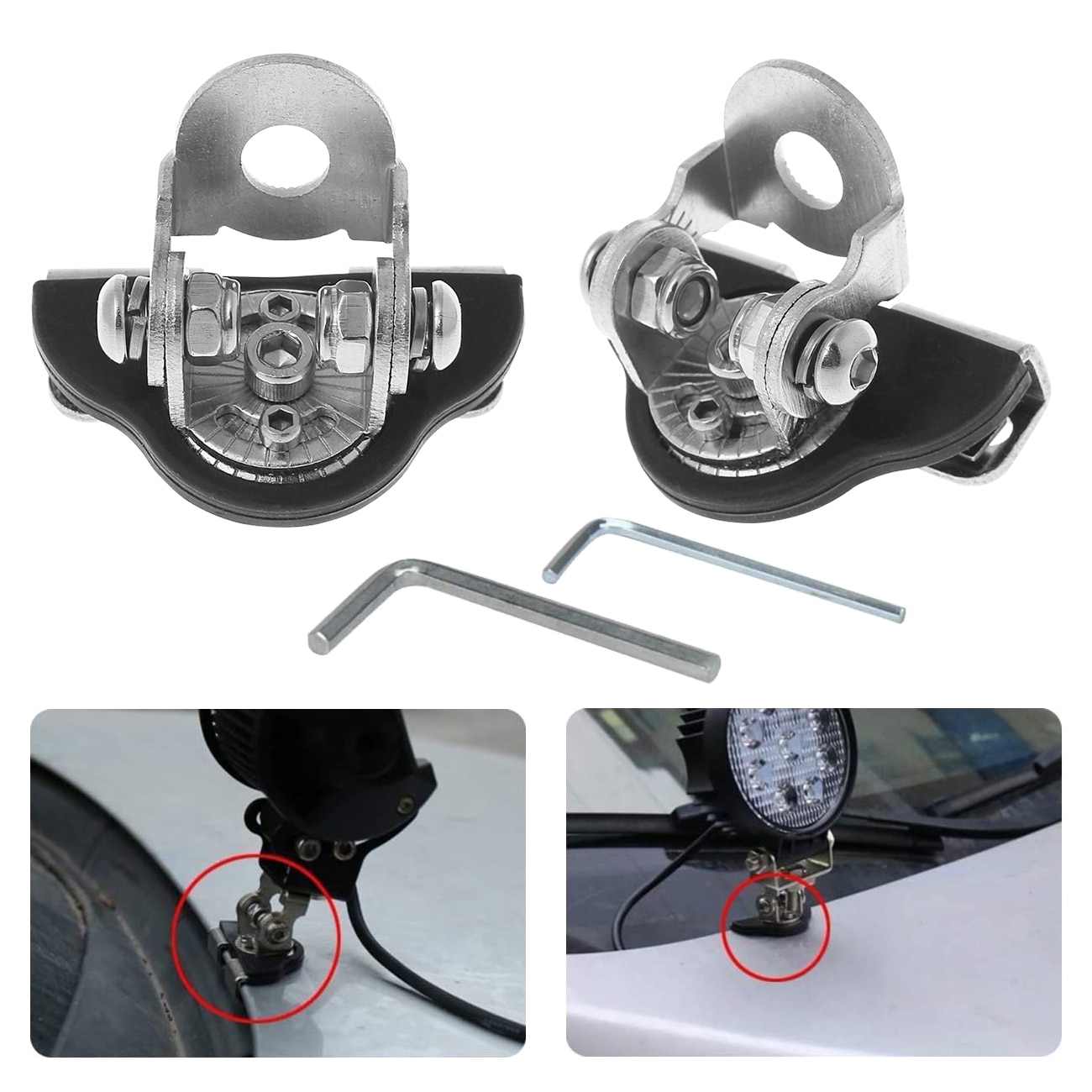 adjustable light bar bracket mount stainless steel... – Grandado