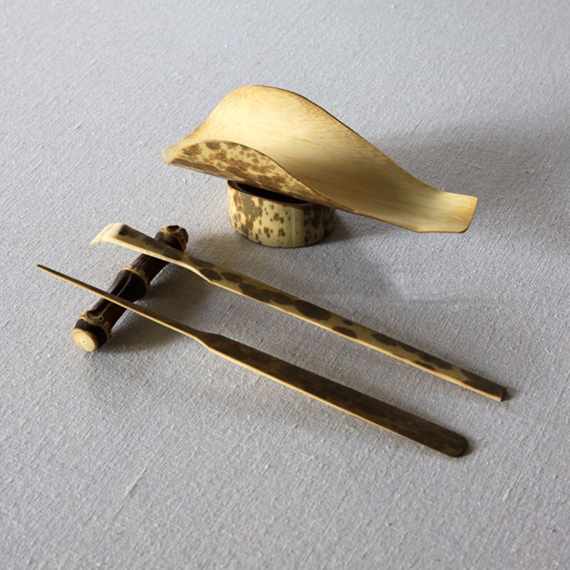 Natural Mottled Bamboo Handmade Chahe Teaspoon Tea... – Grandado