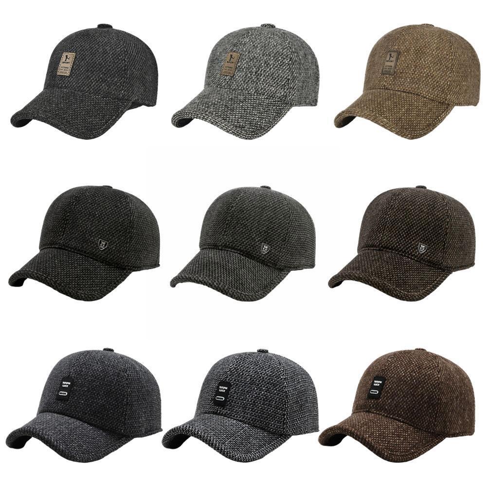 Men Winter Baseball Hat With Earflaps Cap Keep War... – Grandado