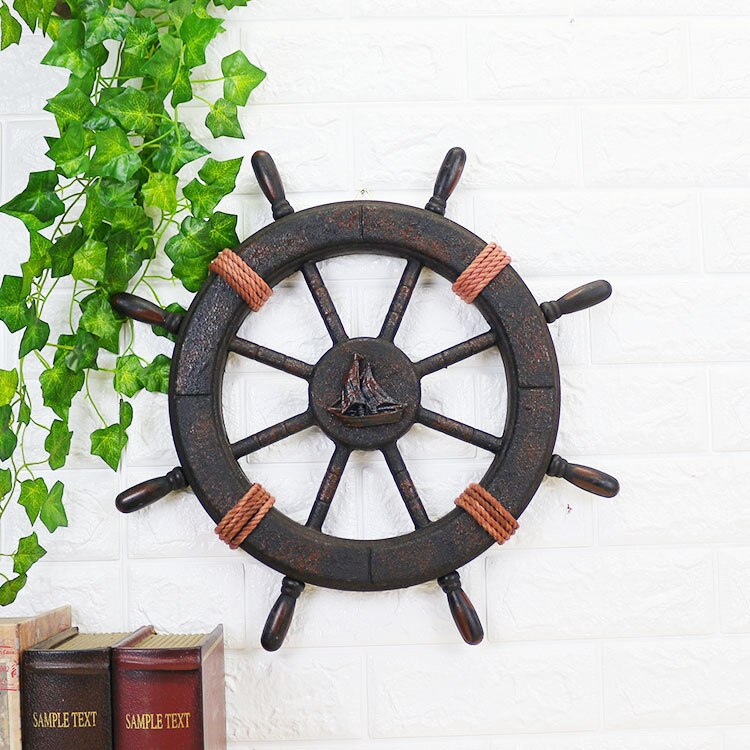 Antique home wall decor Ship rudder and anchor dec... – Grandado