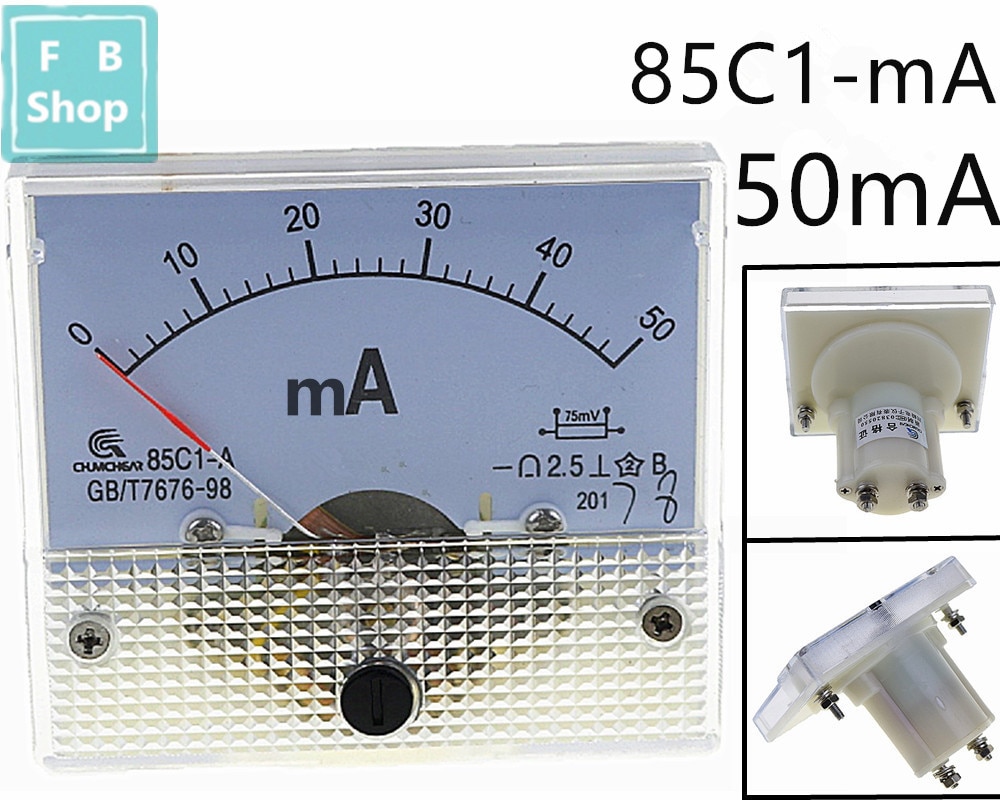 1PCS 85C1-mA 50mA DC pointer ammeter 85C1 series a... – Grandado