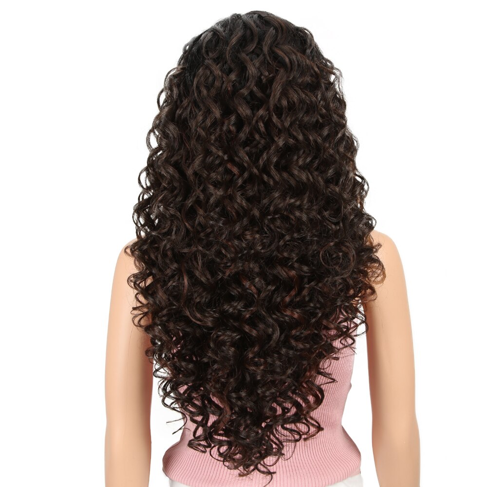 Bella afro peruk lång blandad brun svart kinky loc... – Grandado Bella afro peruk lång blandad brun svart kinky loc... – Grandado