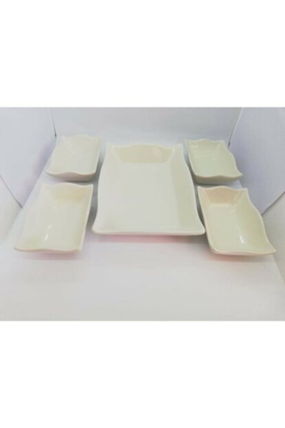 White 5 Piece Breakfast Set – Grandado