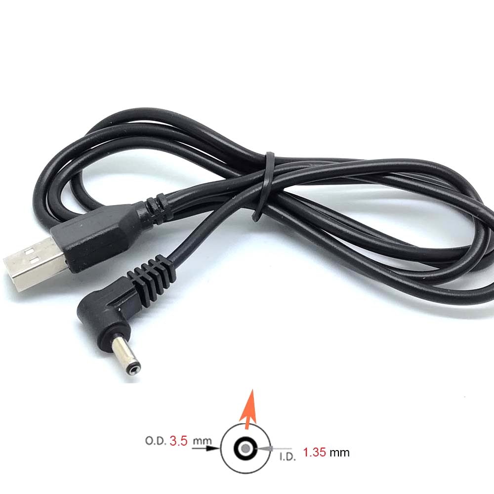 90 Hoek Pc Usb Male Naar 5V Dc 3.5 Mm X 1.35 Mm Ba... – Grandado