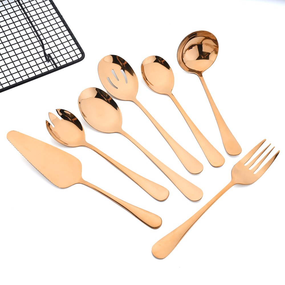 Blue Cutlery Set Stainless Steel Soup Spoon Coland... – Grandado