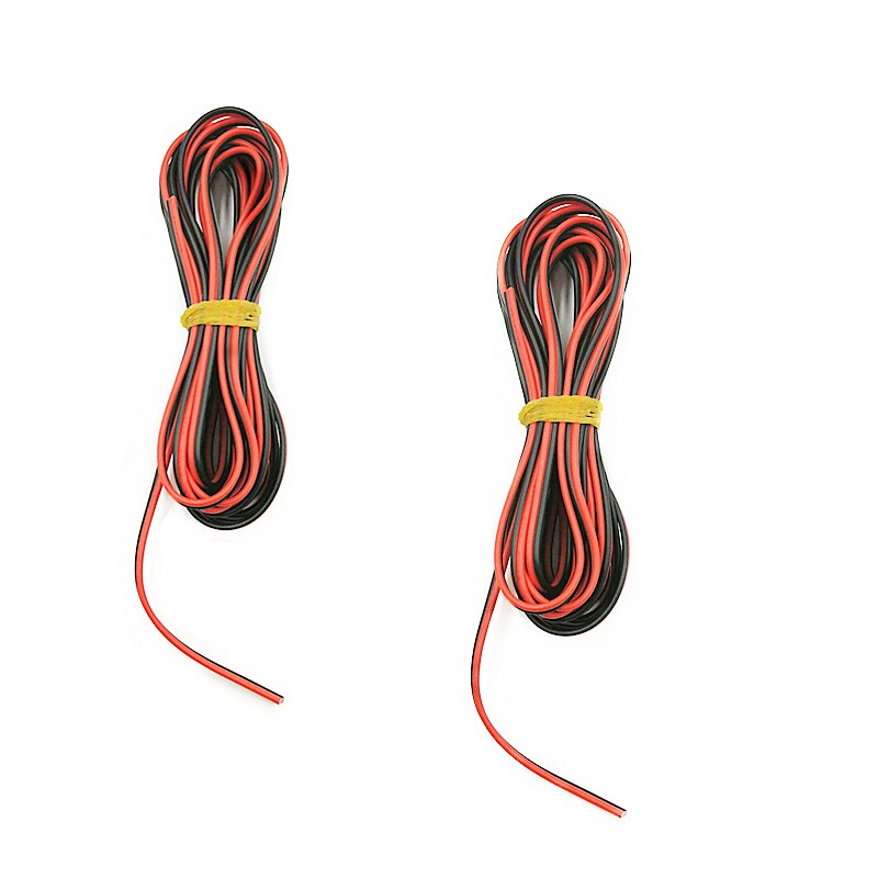 +5M 10M 20M 2-Pin 18 20 22 AWG Electric Red Black ... – Vicedeal