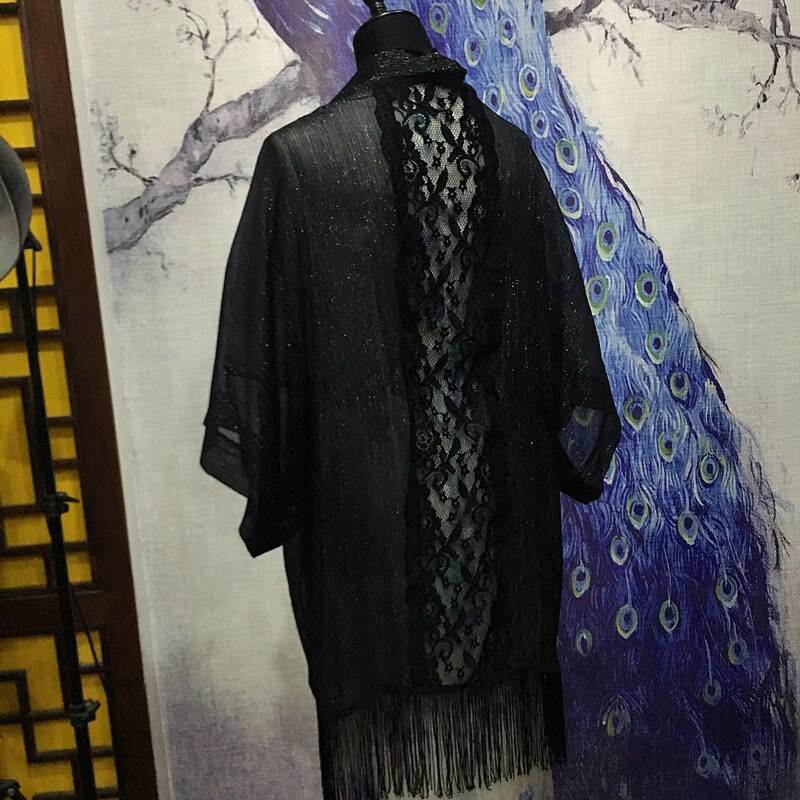 Chinese real silk Black bling-bling vintage fabric... – Grandado