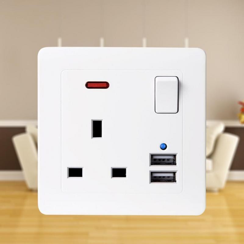 Wall Socket with USB 3.1A 2 Gang 13A and Long Last... – Vicedeal