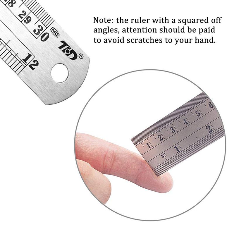 Stainless Steel Ruler Straight Edge Metal Ruler Se... – Grandado