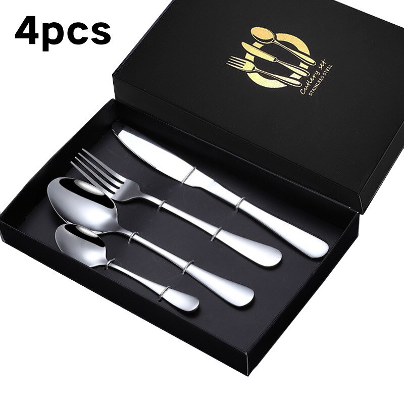 Luxury Tableware Set Box Stainless Steel Cutlery S... – Vicedeal