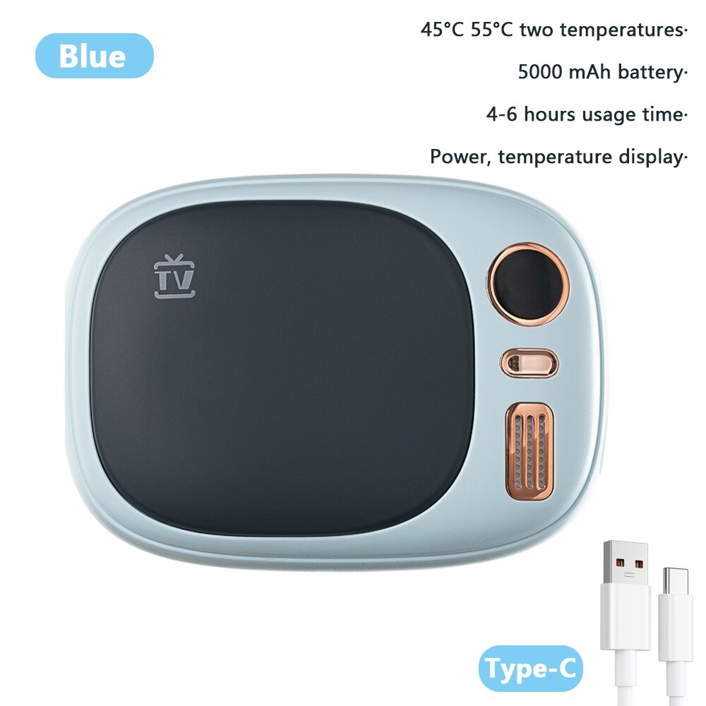 Heater Rechargeable Hand Warmer 5000 mAh Emergency... – Grandado