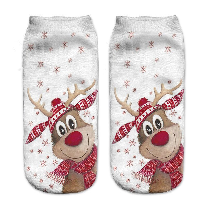 1 Pair Women's Socks 3D Cartoon Funny Christmas So... – Grandado