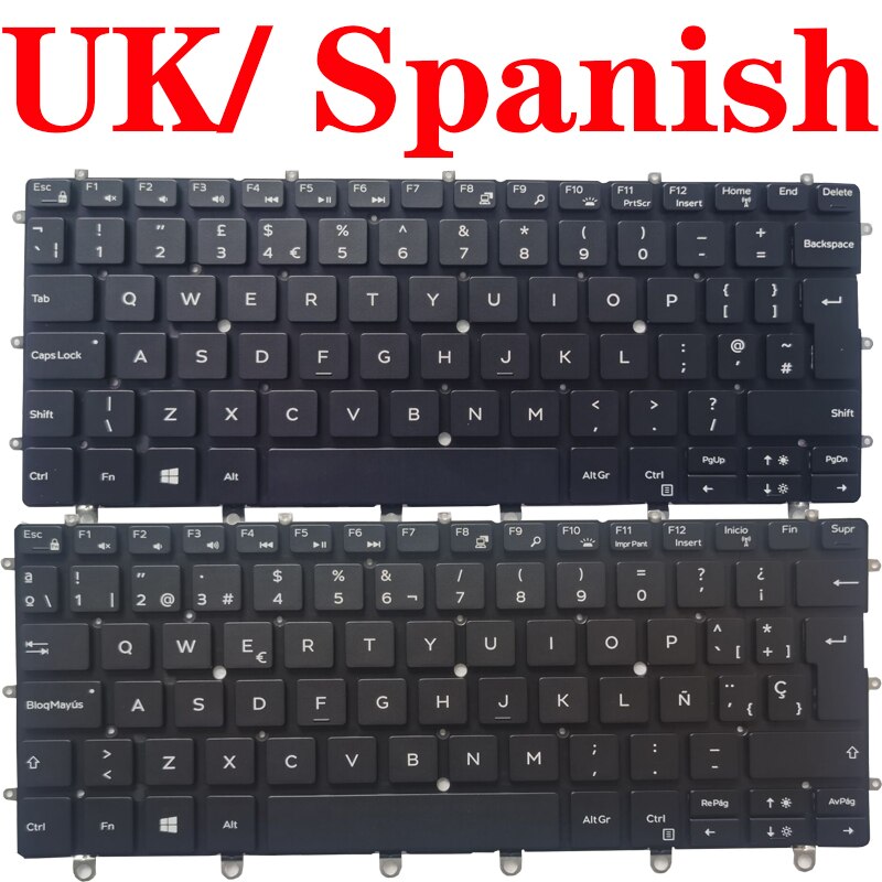 Uk/Spaans/Sp Laptop Toetsenbord Voor Dell Xps 13 9... – Vicedeal