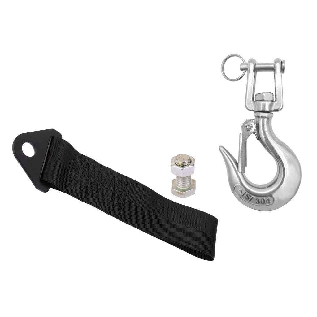 Nylon Winch Hook Pull Strap with Safety Latch - He... – Vicedeal