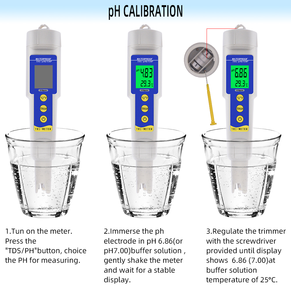 TDS PH Meter Temperature Tester pen 3 In1 Function... – Vicedeal
