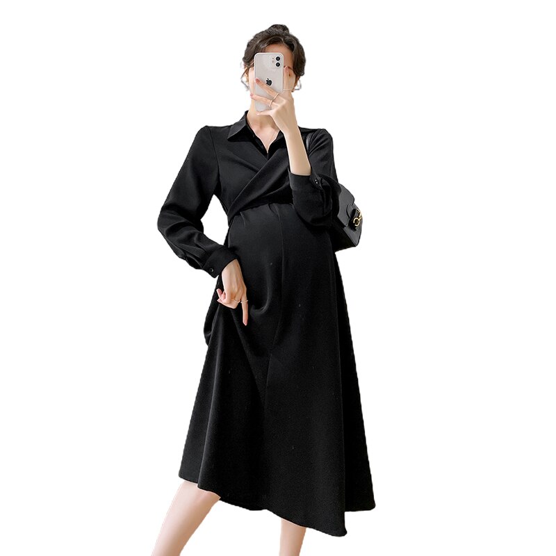 5025# 2022 Spring Korean Maternity Long Party Dres... – Grandado