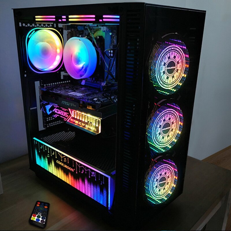 COOLMOON 2PCS Computer RGB Light Board Double-Side... – Grandado