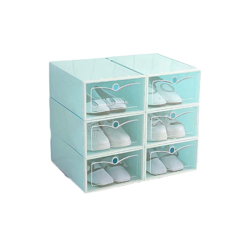 6Pcs Plastic Shoe Box Stackable Foldable Shoe Orga... – Vicedeal