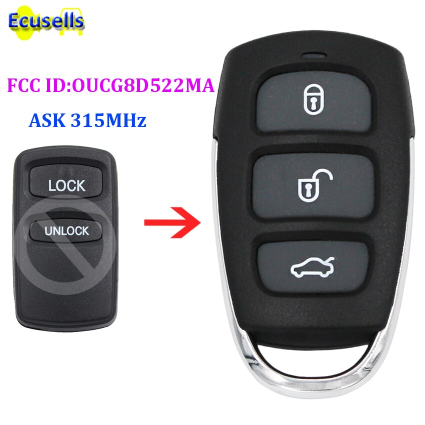 Verbeterde Afstandsbediening Autosleutel 315 Mhz V... – Vicedeal