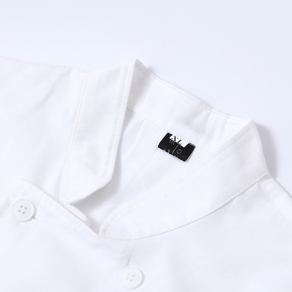 Solid color grid breathable short-sleeved chef uni... – Grandado