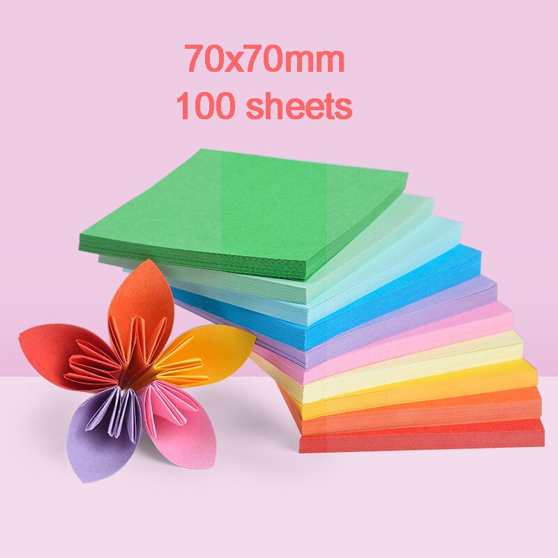 100 Sheets Origami Paper Double Sided Color Square... – Grandado