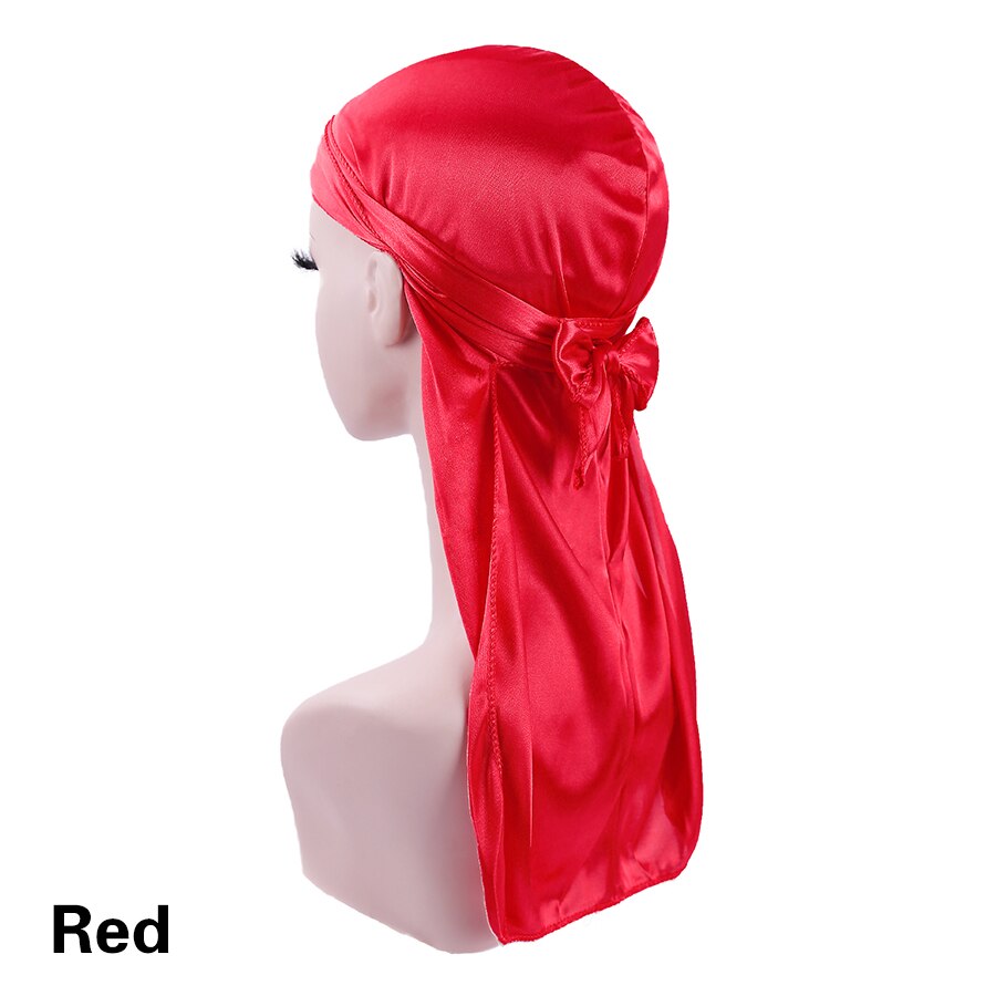 long Silk Durag Turban Hat Wigs Pirate Hat Long Ta... – Grandado