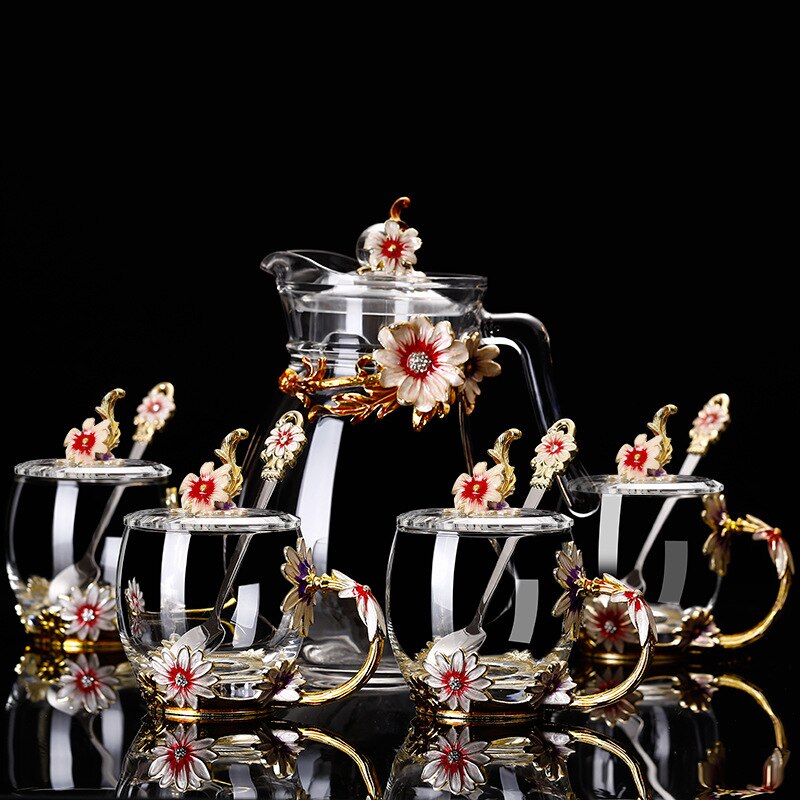 Chinese Style Enamel Water Glass Crystal Heat-resi... – Grandado