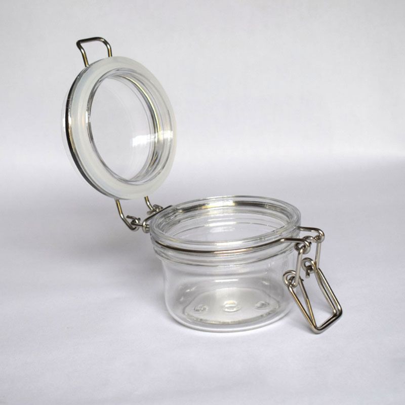 120ML Plastic Round Clip Top Storage Jar With Airt... – Vicedeal