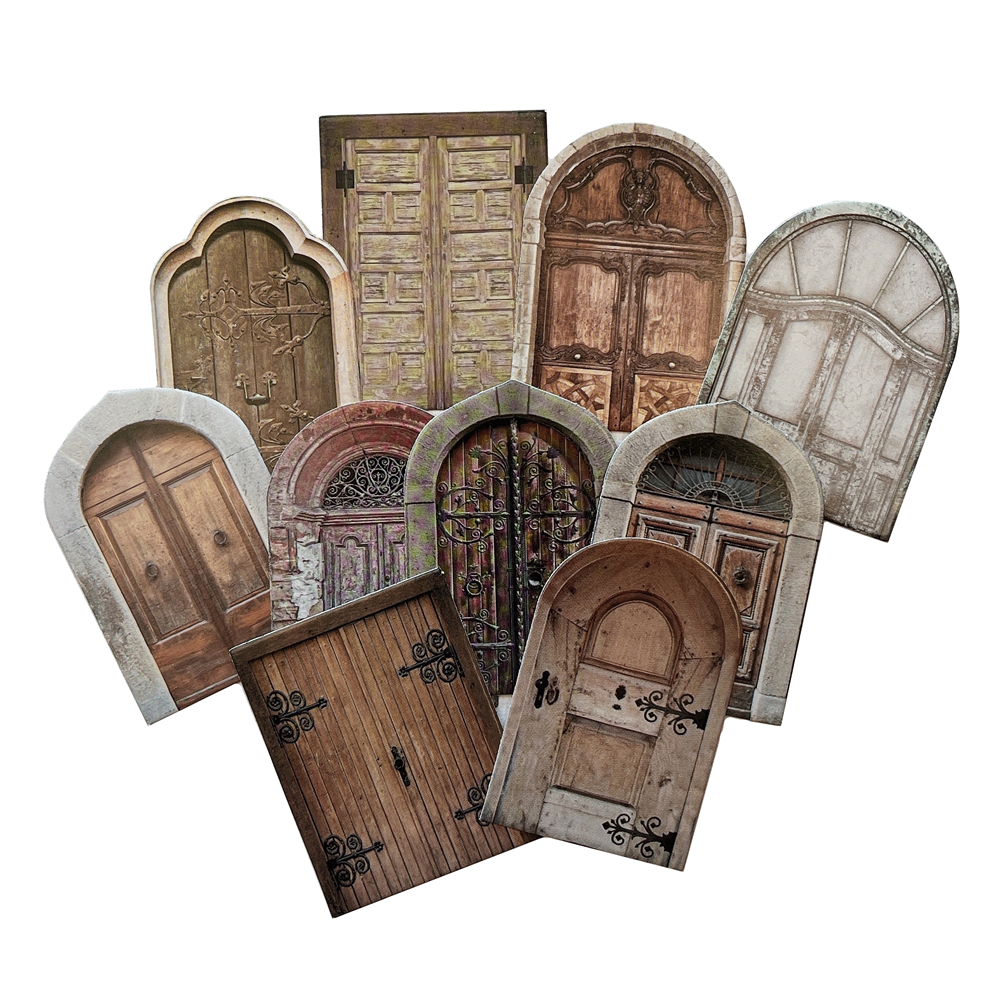 Vintage Material Paper Wooden Door Frame Thick Car... – Grandado