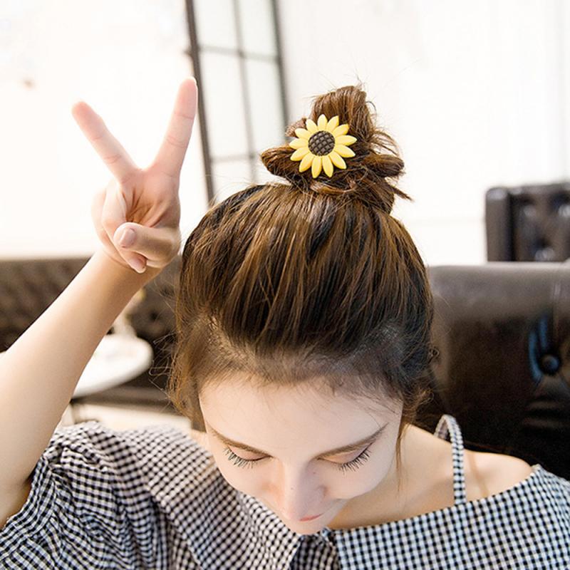 Sunflower hair ring hair ornaments cute ornaments ... – Grandado