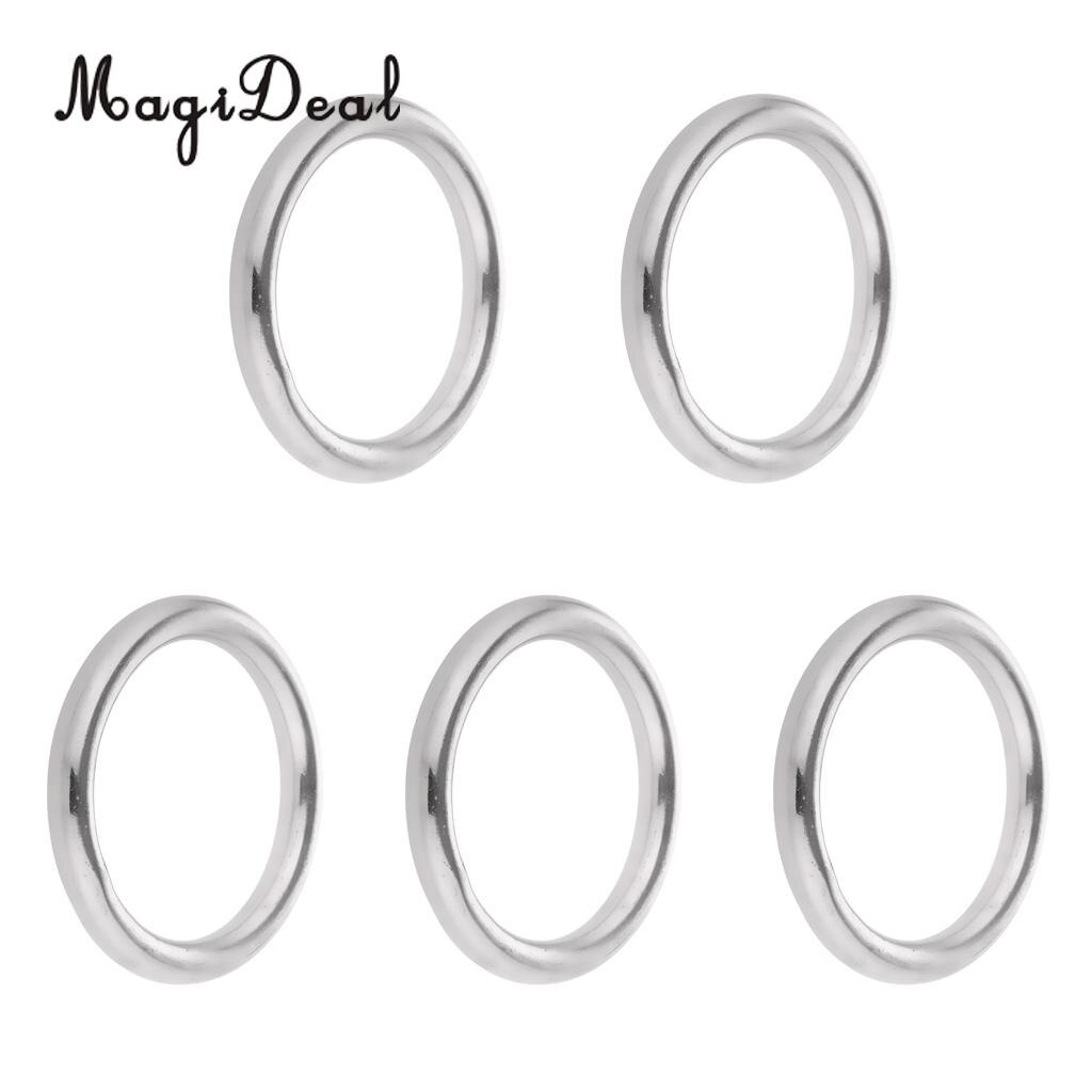 MagiDeal 5 x Welded Ring 304 Stainless Steel O Rou... – Grandado