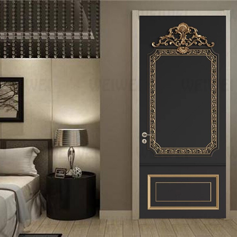 Black Gold High Texture Pattern Border Home Decora... – Vicedeal