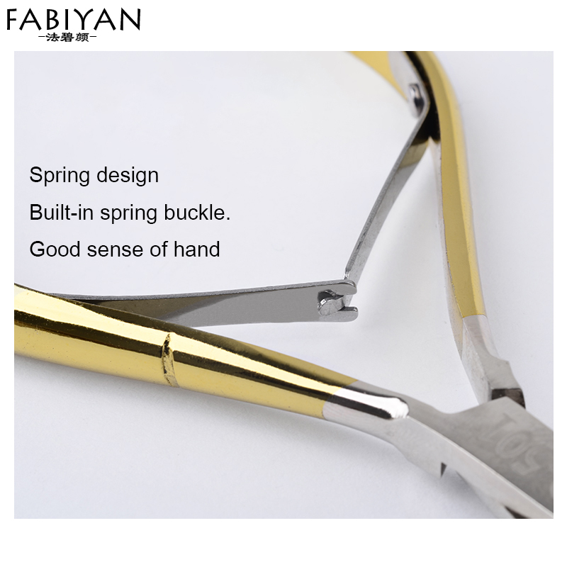 Nail Art Gold Stainless Steel Cuticle Scissors Fin... – Grandado