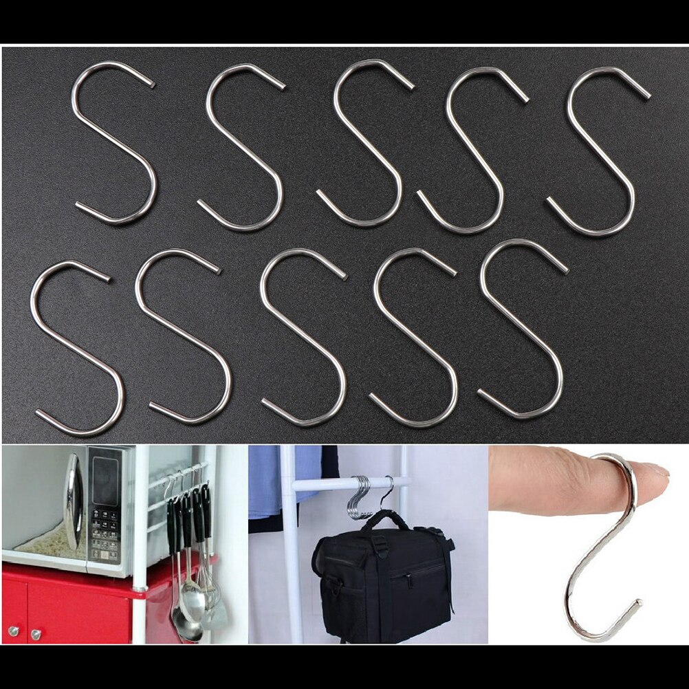 Rustfrit stål runde s formede kroge hus køkken gry... – Grandado