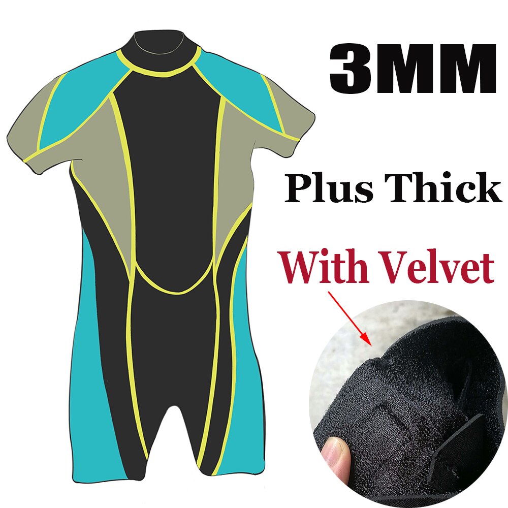 3mm Plus Velet Wetsuits Kids Short Sleeves for Boy... – Grandado
