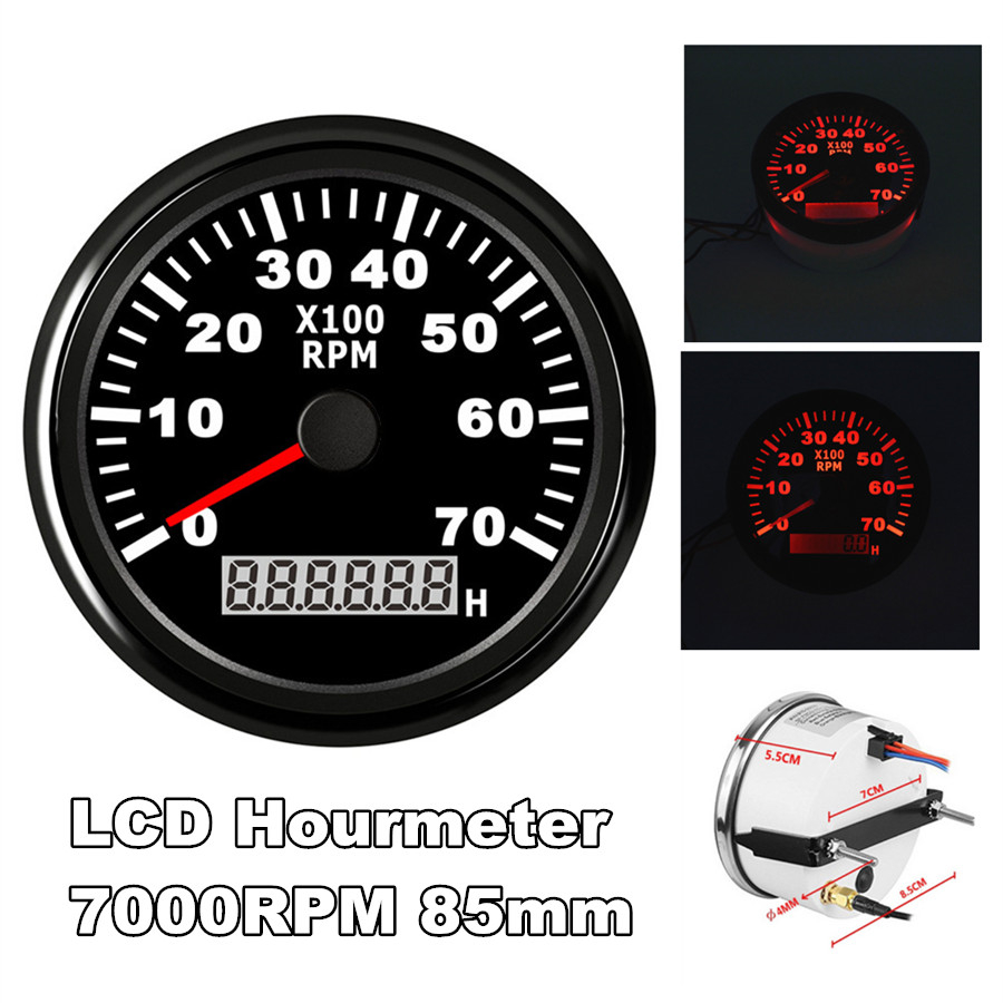 85mm LCD Digital Tachometer for Outboard Motor Boa... – Grandado