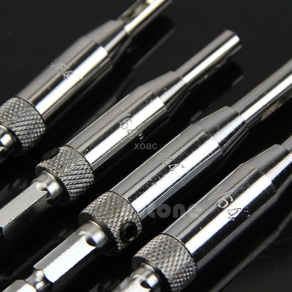 4x Hss Self Centering Hinge Drill Bits Set Door Ca Vicedeal