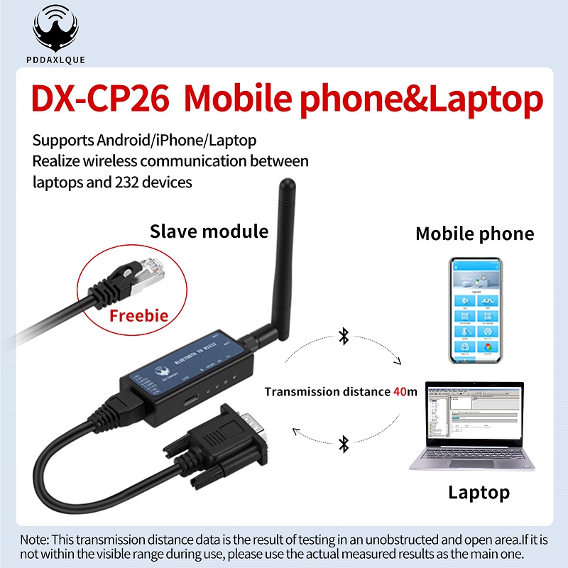 CP26 Bluetooth Serial Adapter RS232 to Bluetooth W... – Grandado
