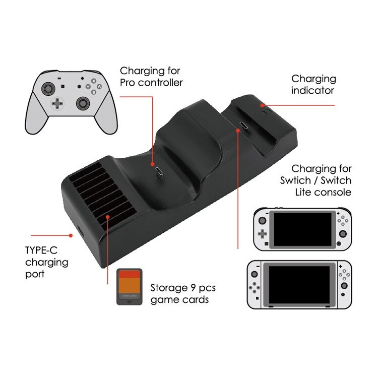 LED Dual USB Charging Dock Station Stand Charger H... – Grandado