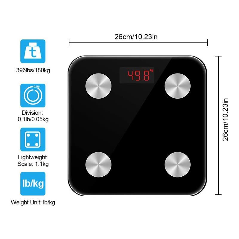 Smart Body Fat Scale Digital Weight Scale Bluetoot... – Grandado