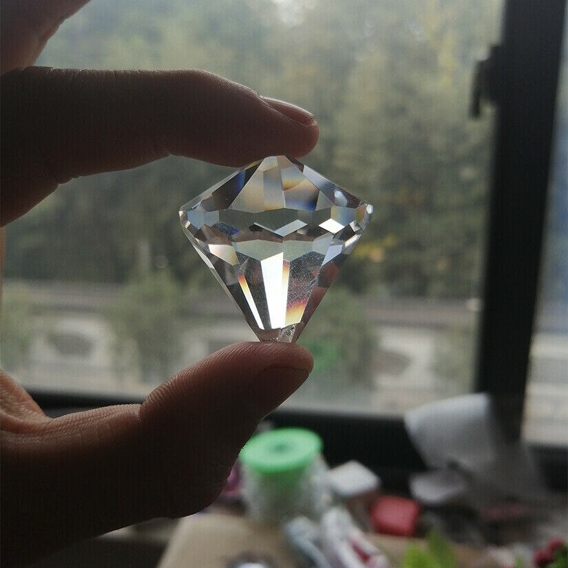 2Pc Clear Diamond Vorm Kegel Kristallen Kroonlucht... – Vicedeal