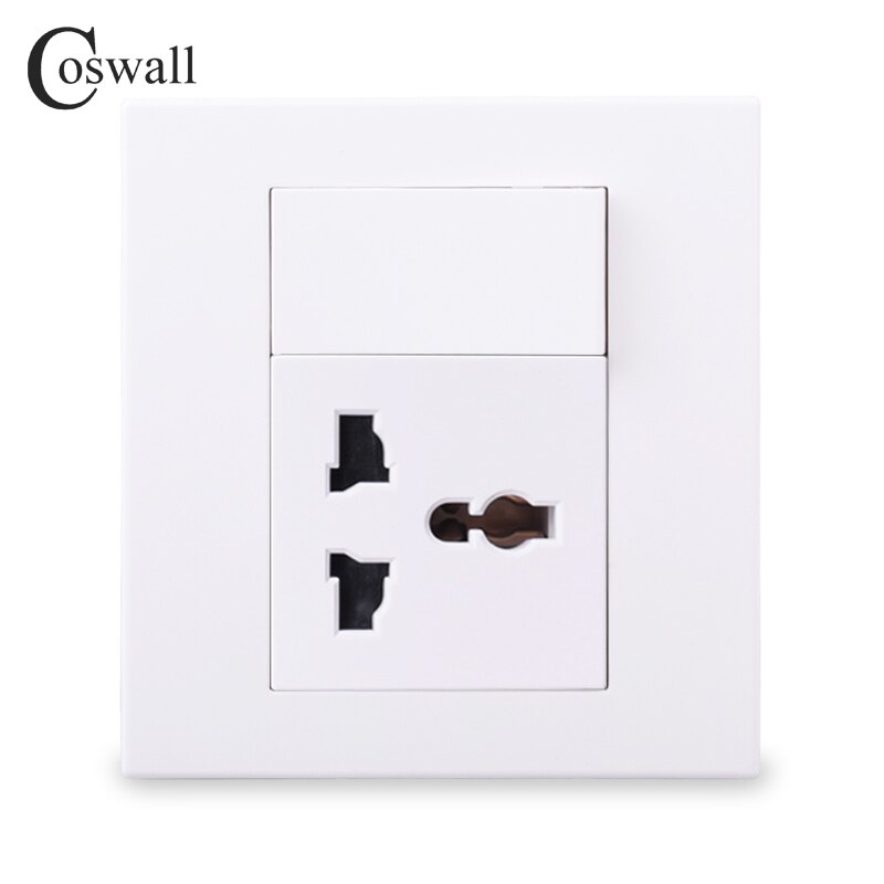 Coswall PC Panel Universal 3 Pin Wall Socket + 16A... – Vicedeal