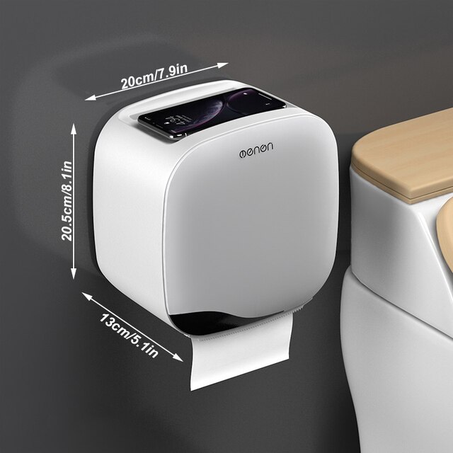 Toilet Paper Holder Waterproof Tray Roll Tube for ... – Vicedeal