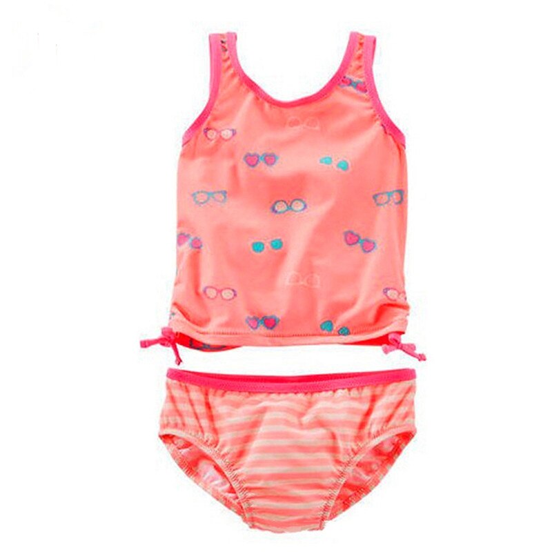 Kinderbadpak tweedelig 2-7y meisjes badpak oranje ... – Vicedeal