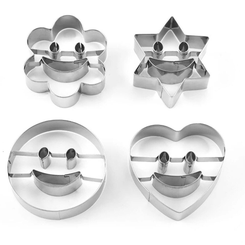 4 stück Kreative Smiley Edelstahl Cookie Keks Cutt... – Grandado