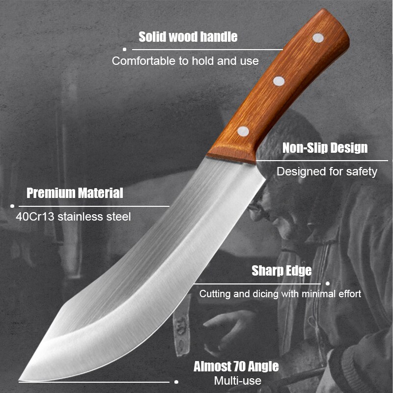 Handmade Kitchen Knife Stainless Steel Butcher Kni... – Grandado